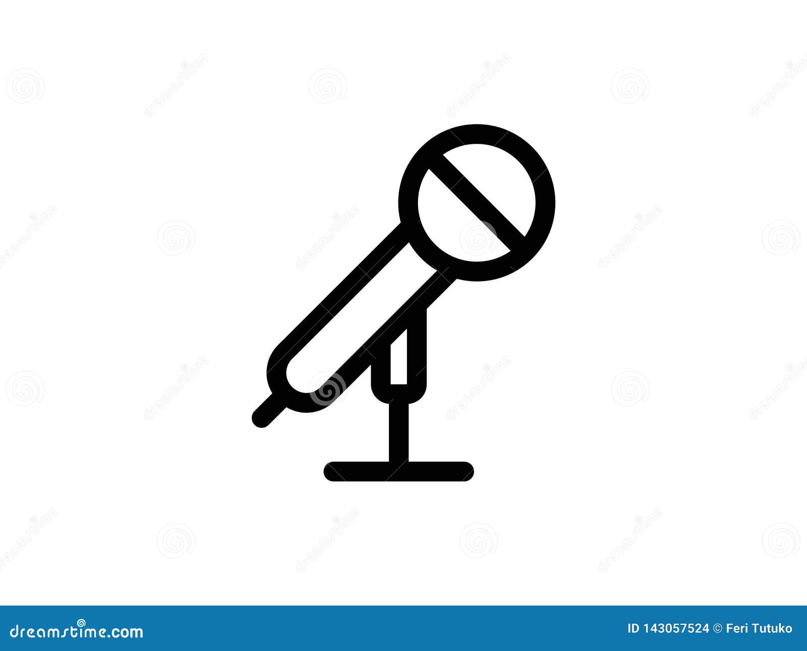 Microphone Outline Vector Icon Stock Illustration - Illustration of ...