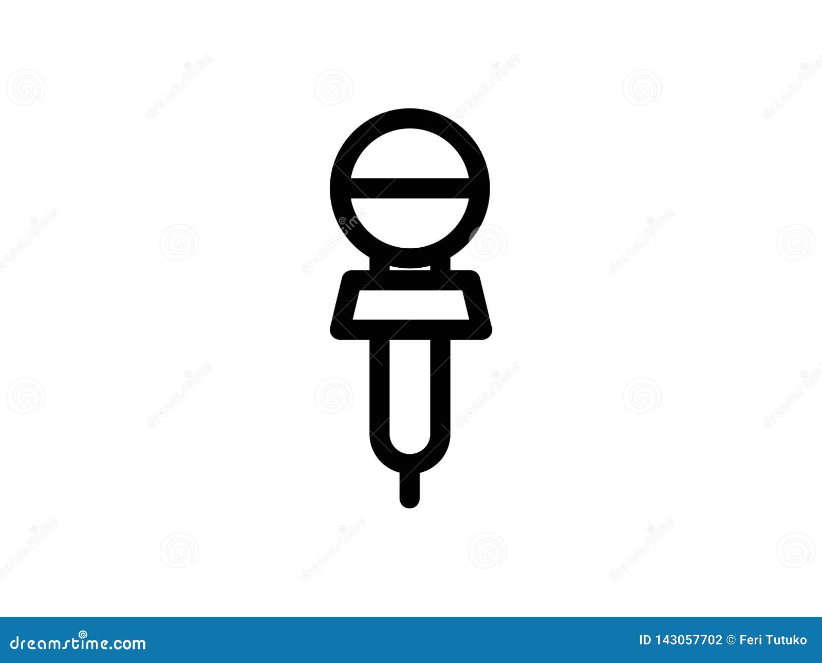 Microphone Outline Vector Icon Stock Illustration - Illustration of ...