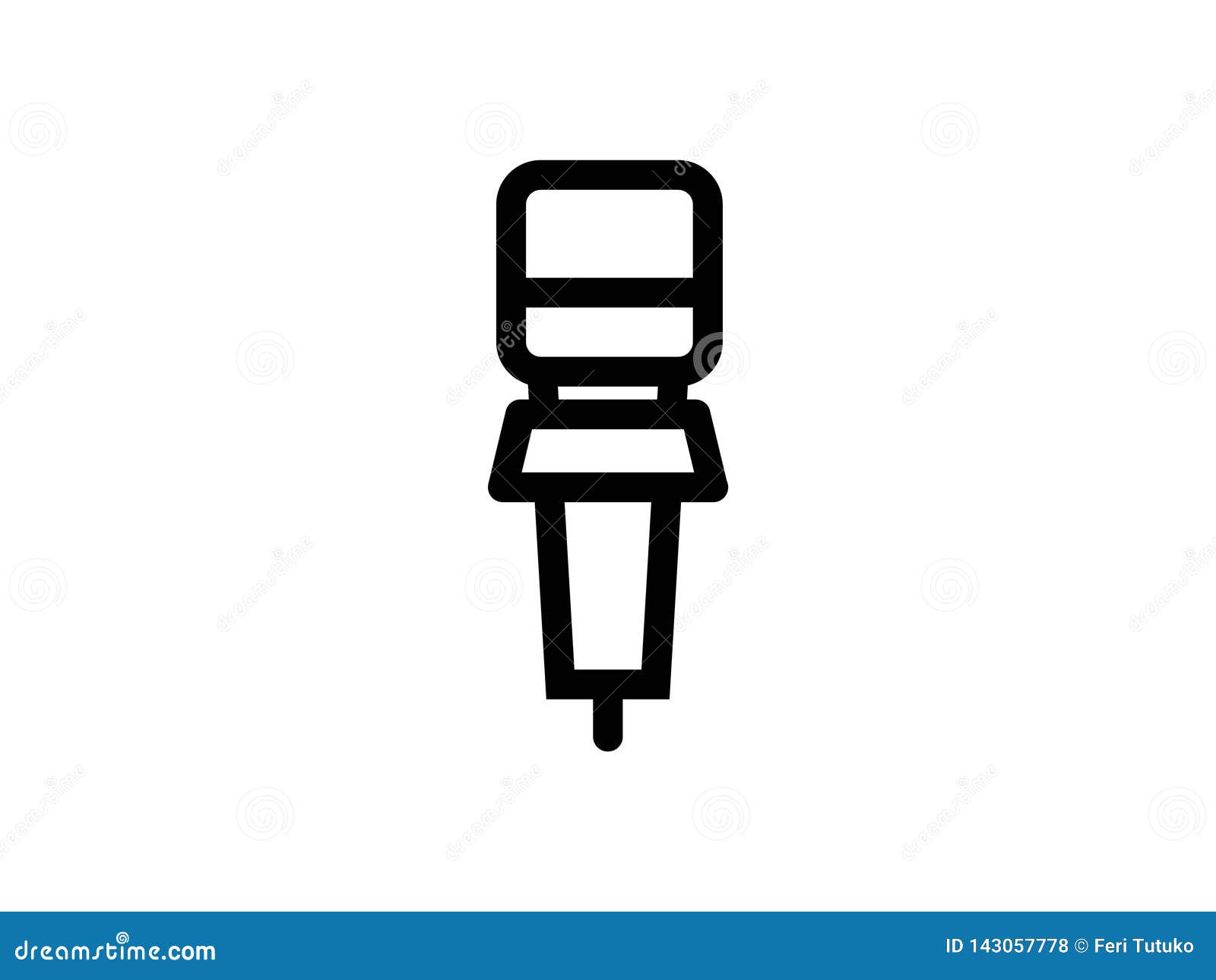 Microphone Outline Vector Icon Stock Illustration - Illustration of ...