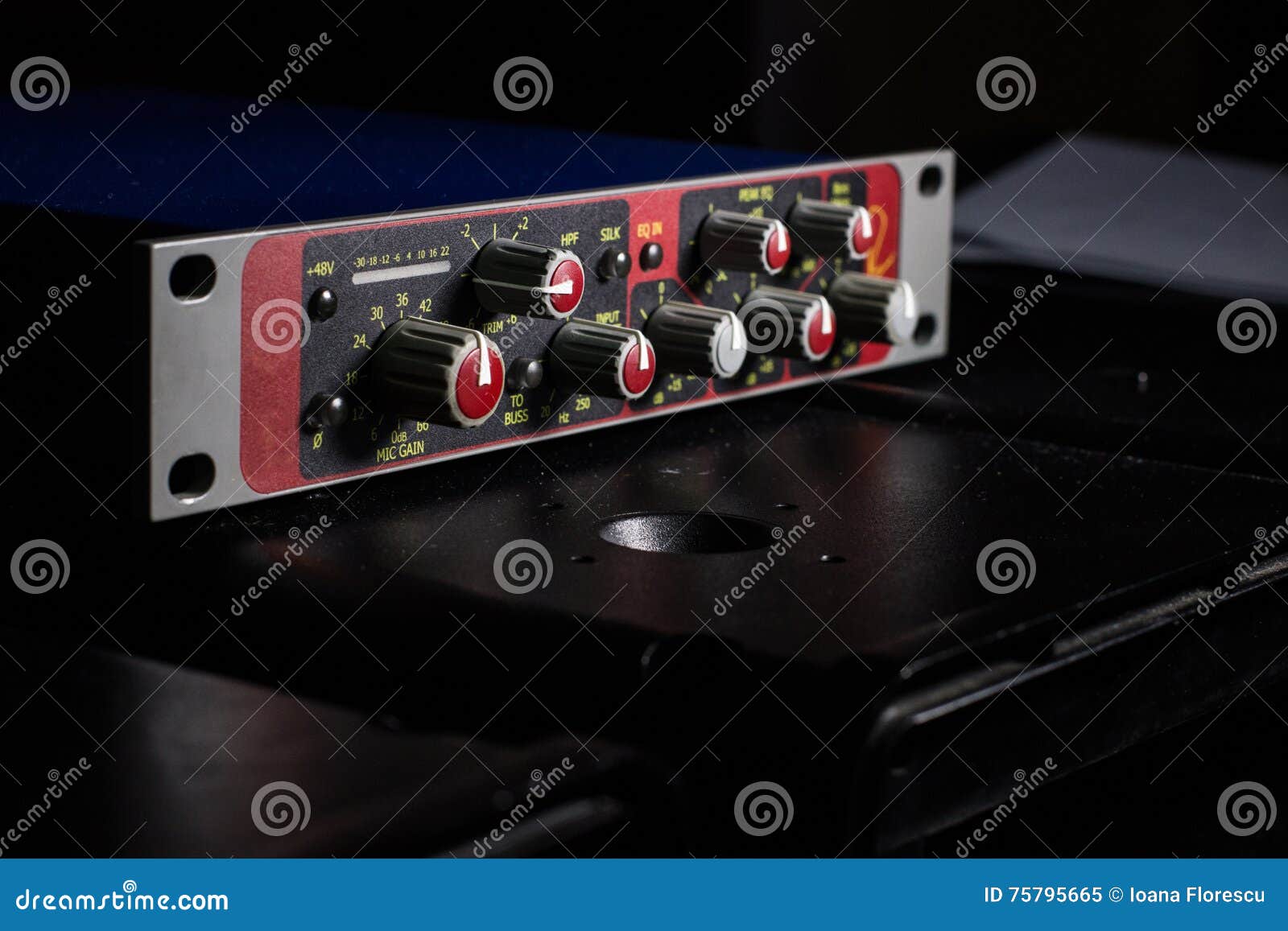 Microphone Preamplifier stock image. Image of media, colorful - 75795665