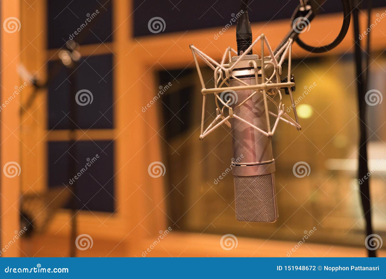 Condenser Microphone in Professional Recording Studio Stock Photo ...