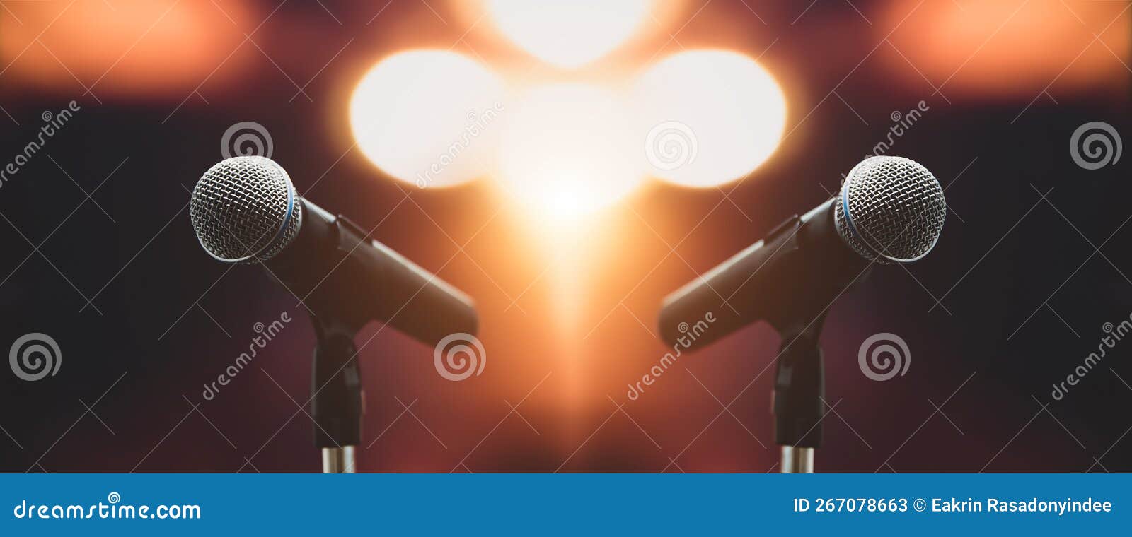 Microphone Public Speaking Background, Close Up Microphone on Stand for ...