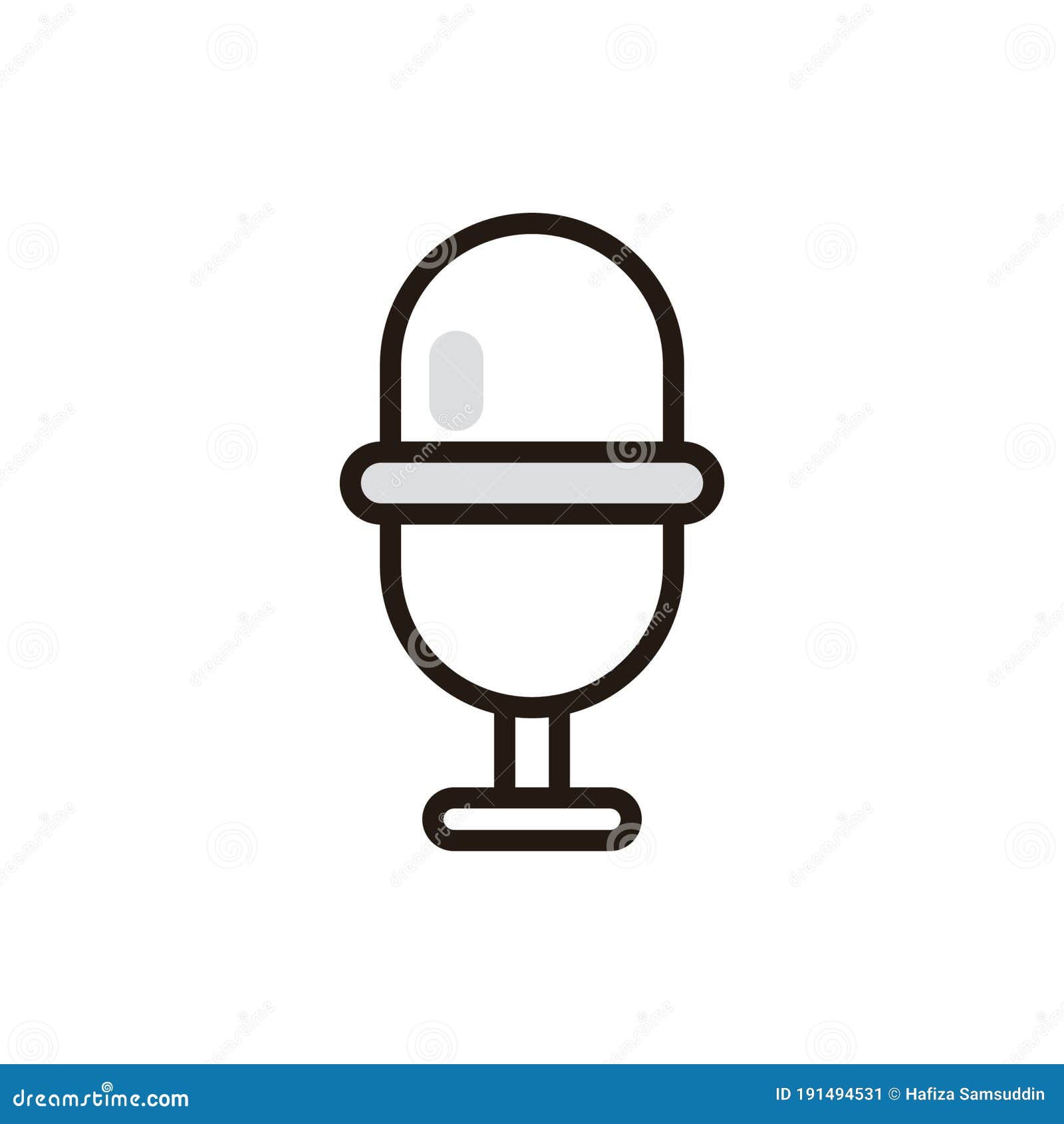 Microphone Record Button. Vector Illustration Decorative Design Stock ...