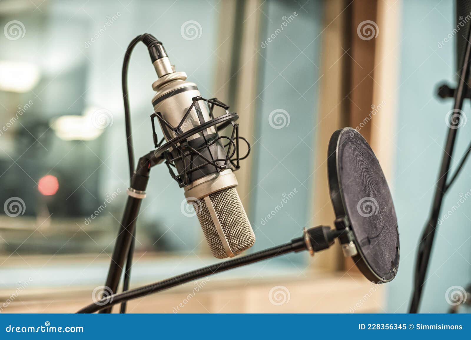Microphone in Recording Studio Stock Image - Image of show, equipment ...
