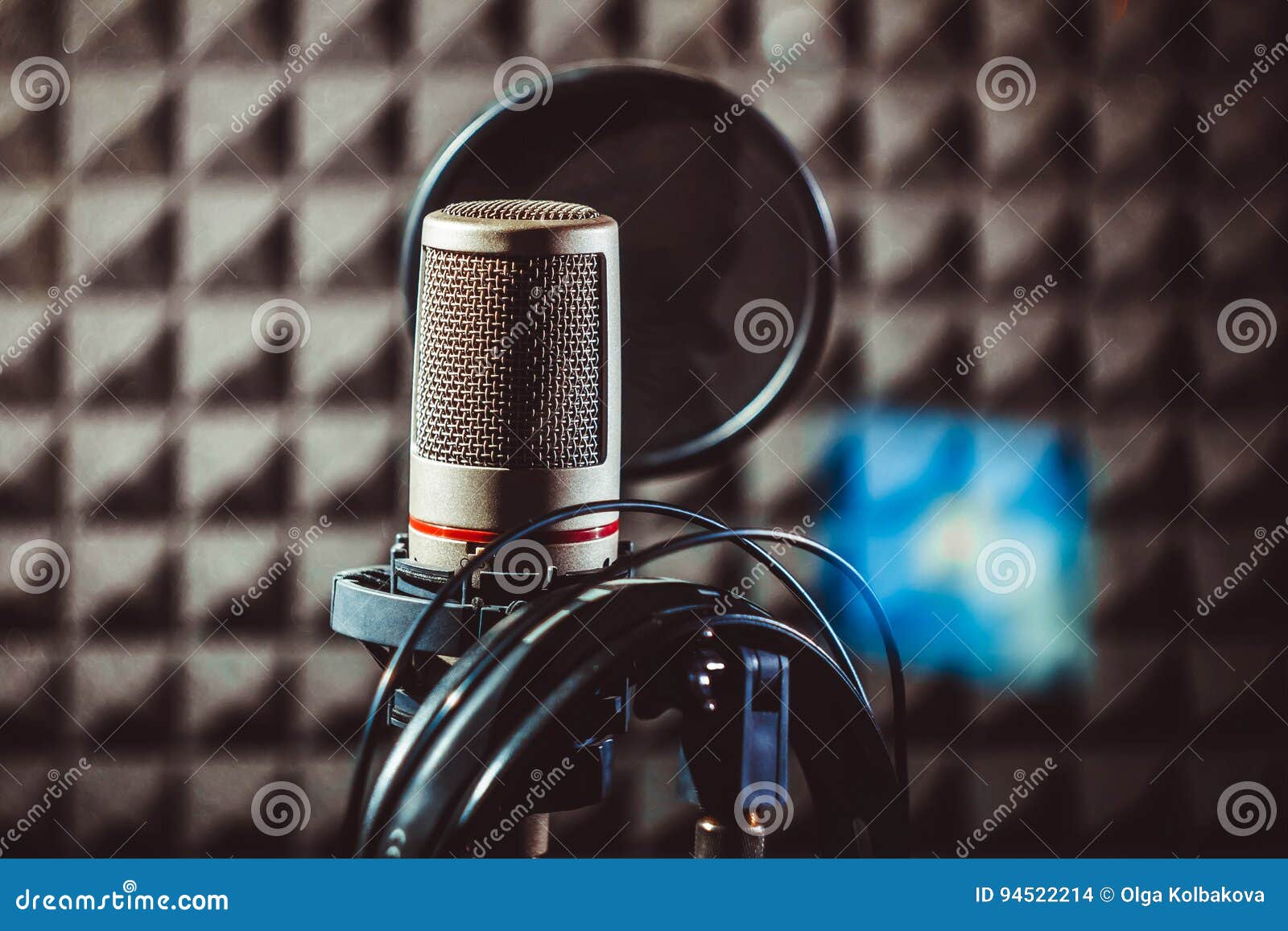Studio Microphone on the Stand Stock Photo - Image of audio, microphone ...