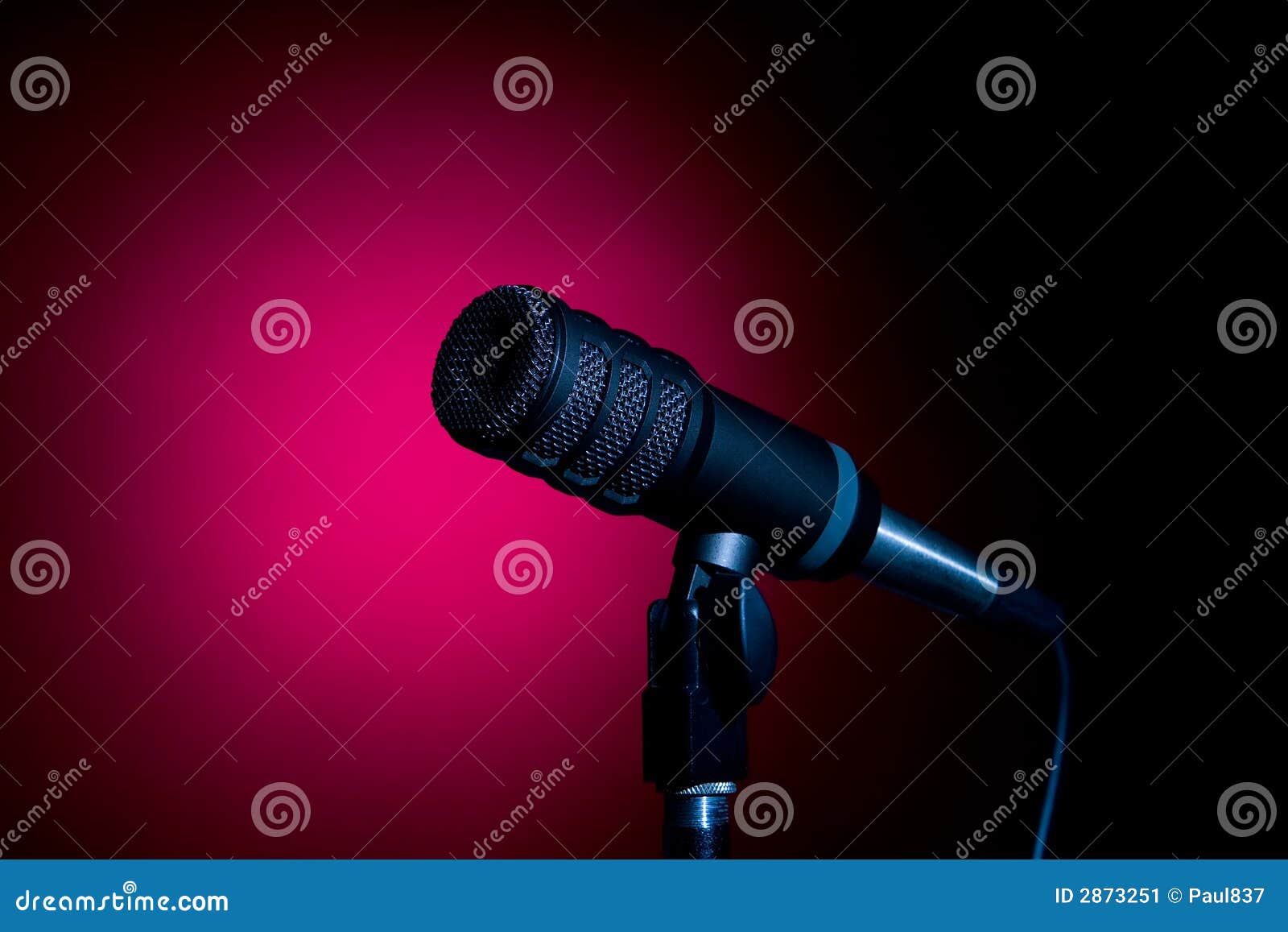 Microphone in a Red Spot stock image. Image of equipment - 2873251