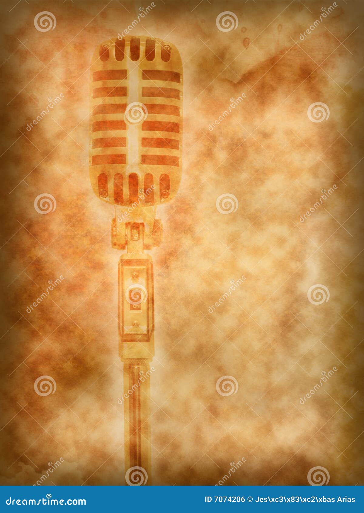 Microphone Retro Background Stock Illustration - Illustration of shape ...