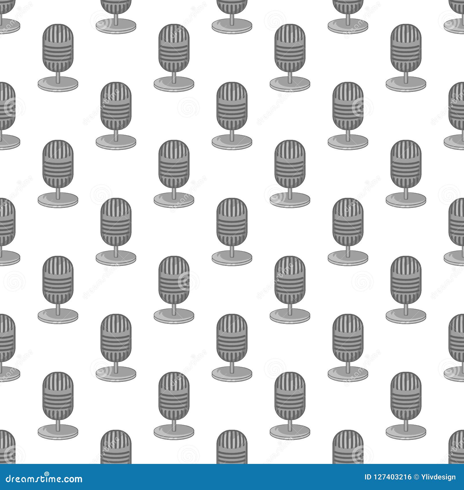 Microphone Seamless Pattern Stock Illustration - Illustration of modern ...