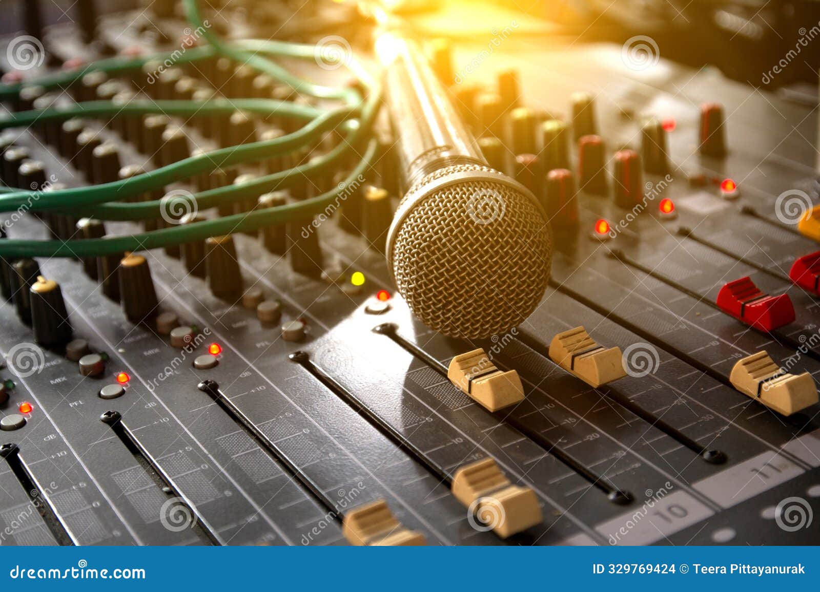 Microphone Selection in Recording Studio Stock Photo - Image of ...