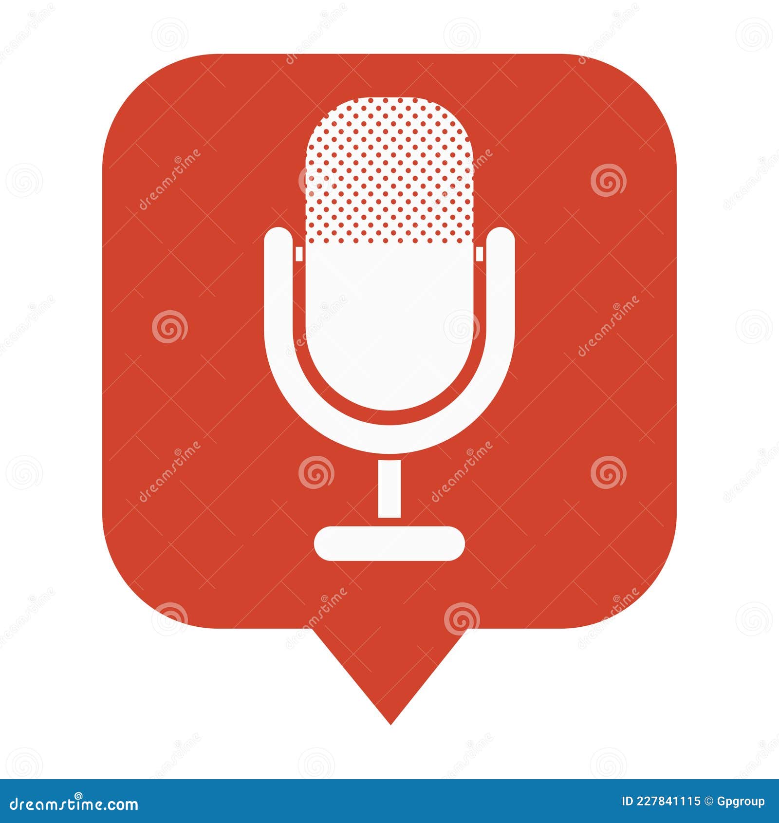 Microphone shape design stock vector. Illustration of media - 227841115
