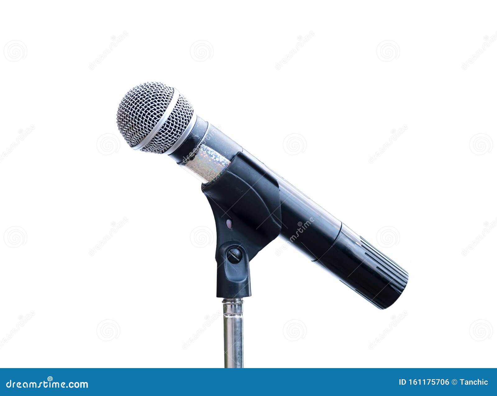Microphone Side View Isolated Close-up Stock Photo - Image of stand ...