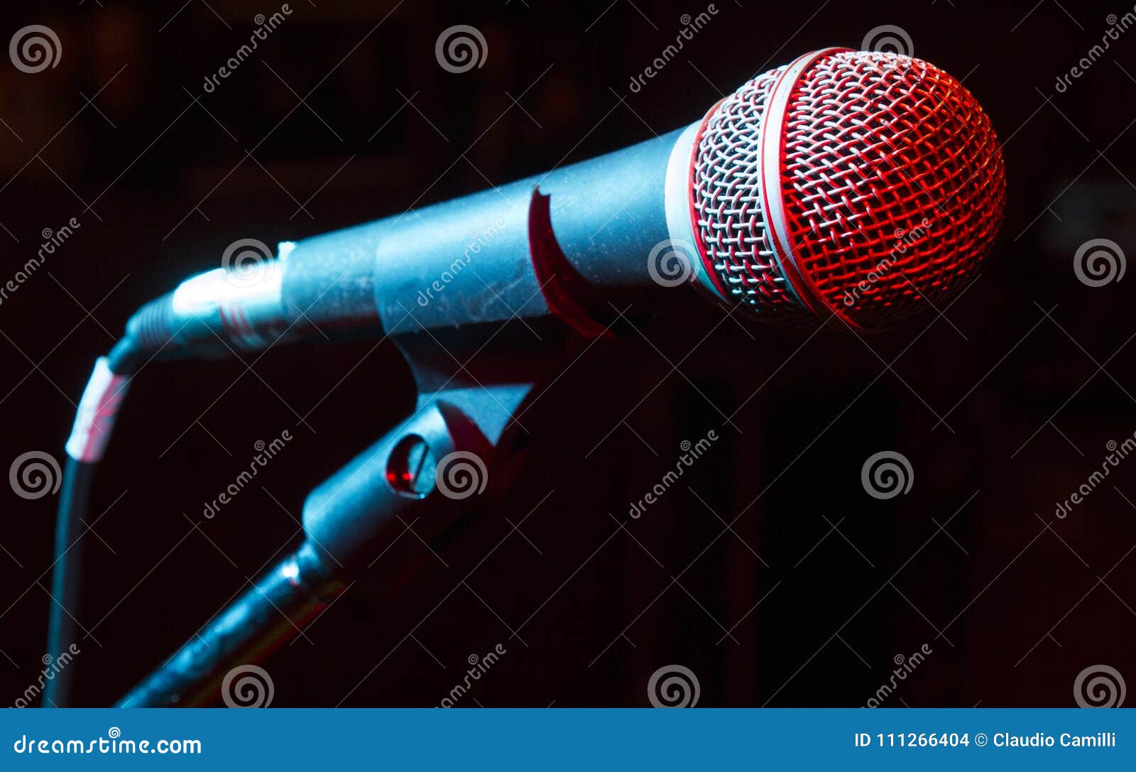 Microphone for sing stock photo. Image of meeting, presentation - 111266404