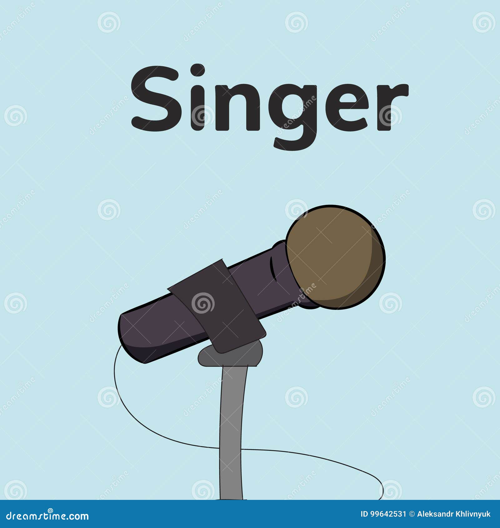 Microphone for singer stock illustration. Illustration of karaoke ...