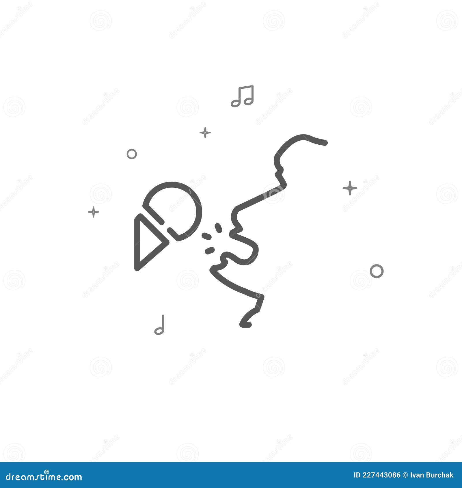 Singer Simple Vector Line Icon. Symbol, Pictogram, Sign. Light ...