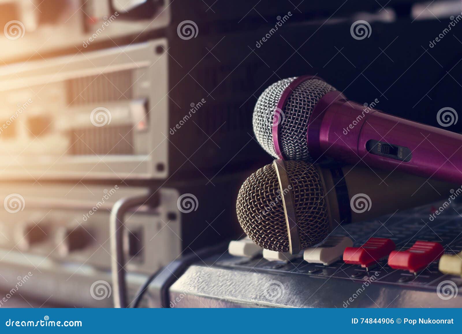 The Microphone In The Control Room Audio System Of Organizations And ...