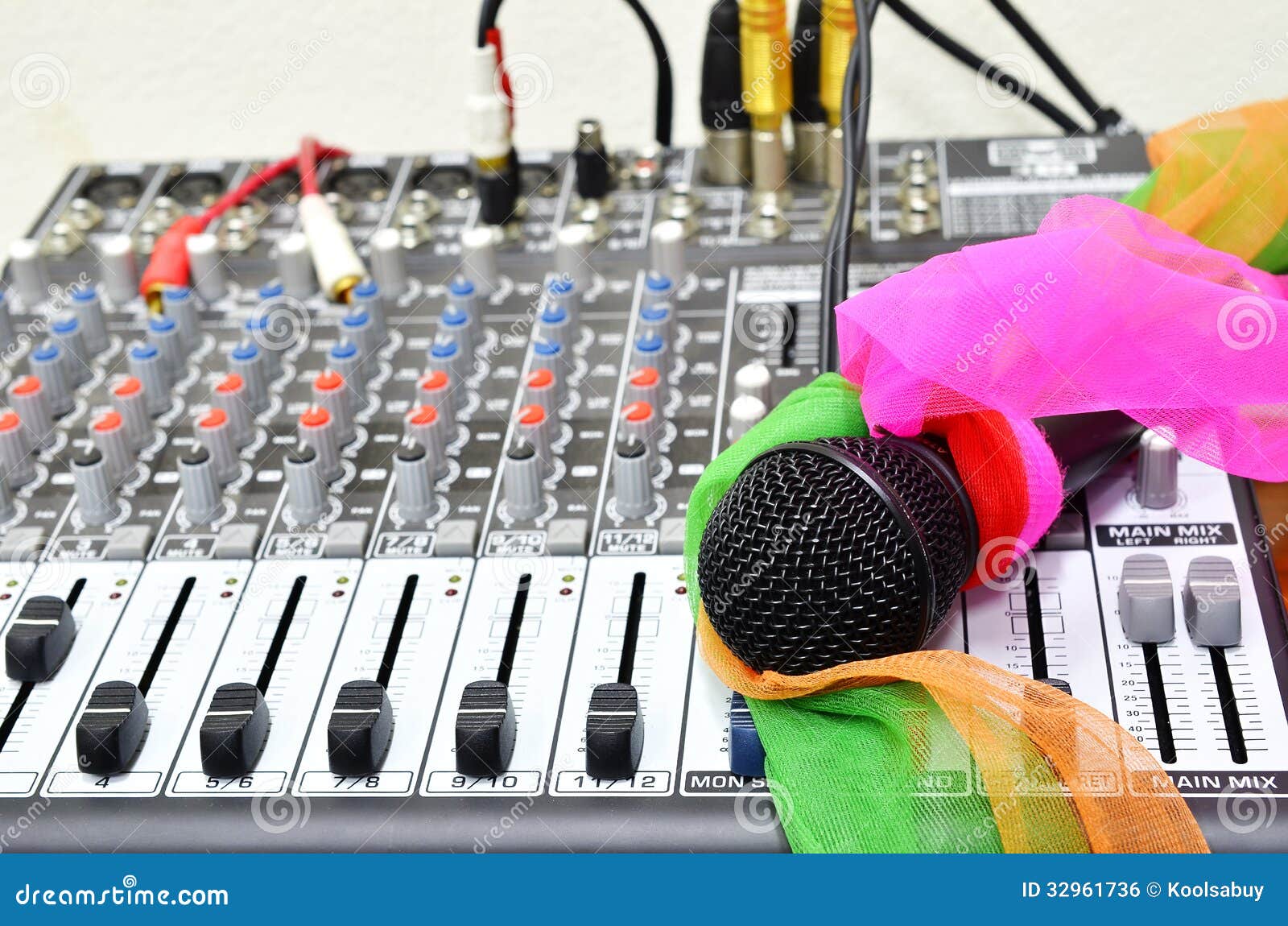 Microphone and Sound Control Stock Photo - Image of bass, ranks: 32961736