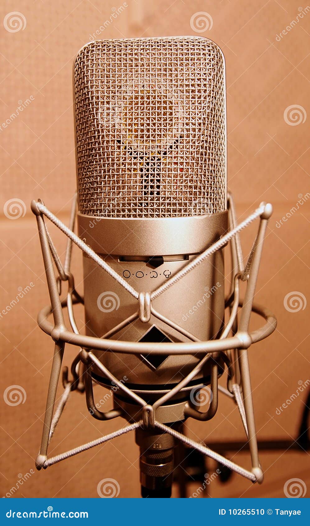 Microphone in a Sound Enclosure Booth Stock Photo - Image of conductor ...