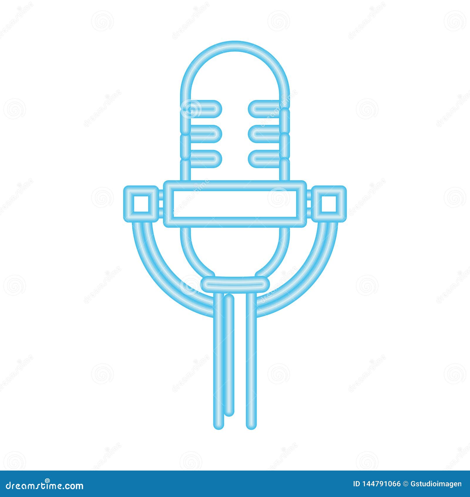 Microphone sound icon stock vector. Illustration of classic - 144791066