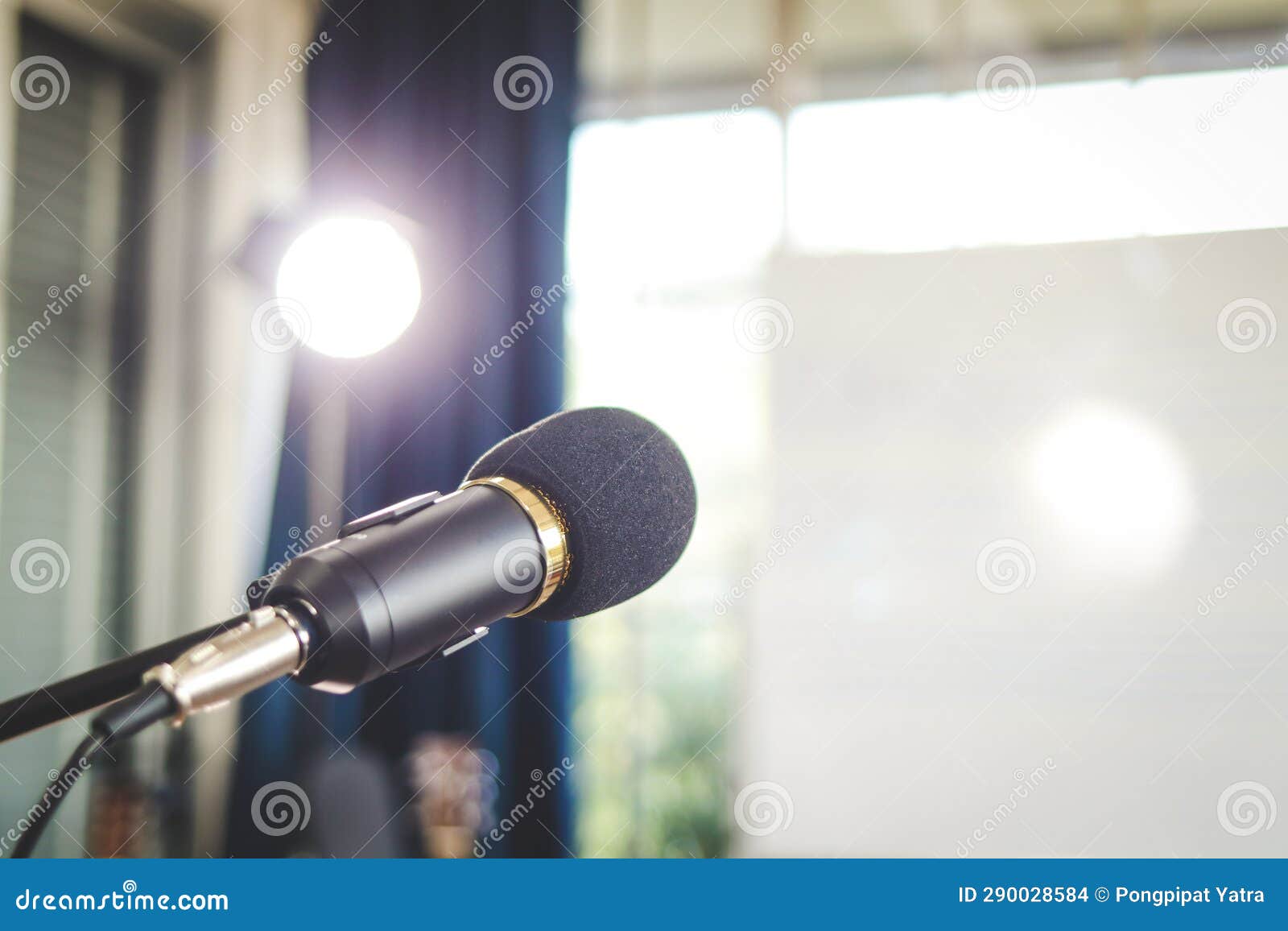 Microphone for Sound, Music in the Studio or Stage. Stock Photo - Image ...