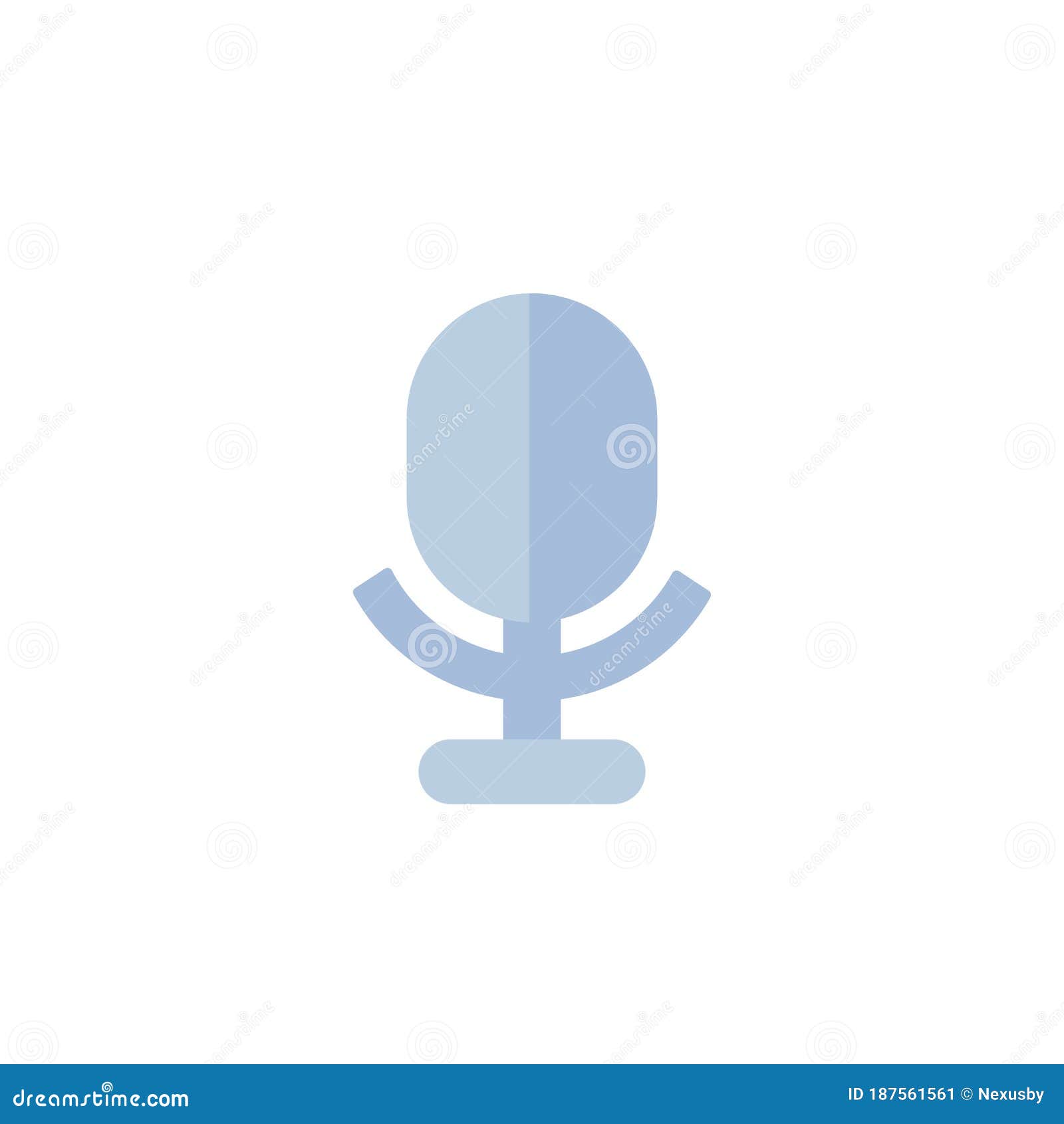 Microphone, Sound Recording Icon, Flat Vector Stock Vector ...