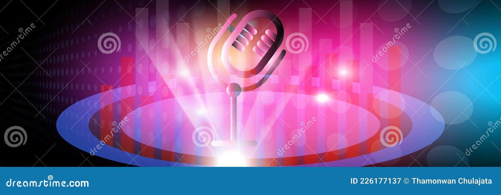 Microphone with Sound Symbol Stock Vector - Illustration of radio ...