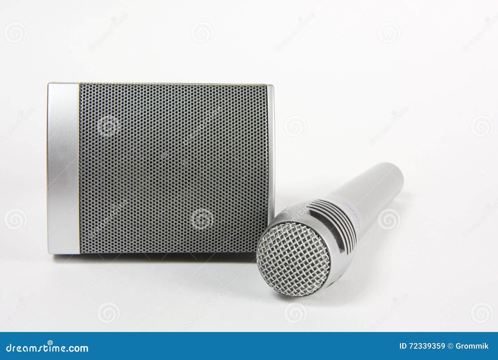 Microphone and Speaker for Music and Speech Stock Image - Image of ...