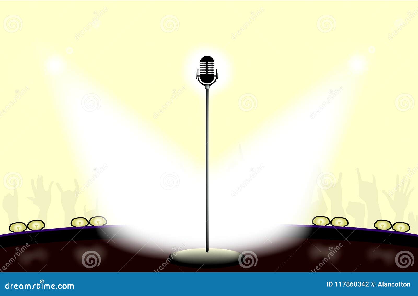 Two Open Mic Microphones