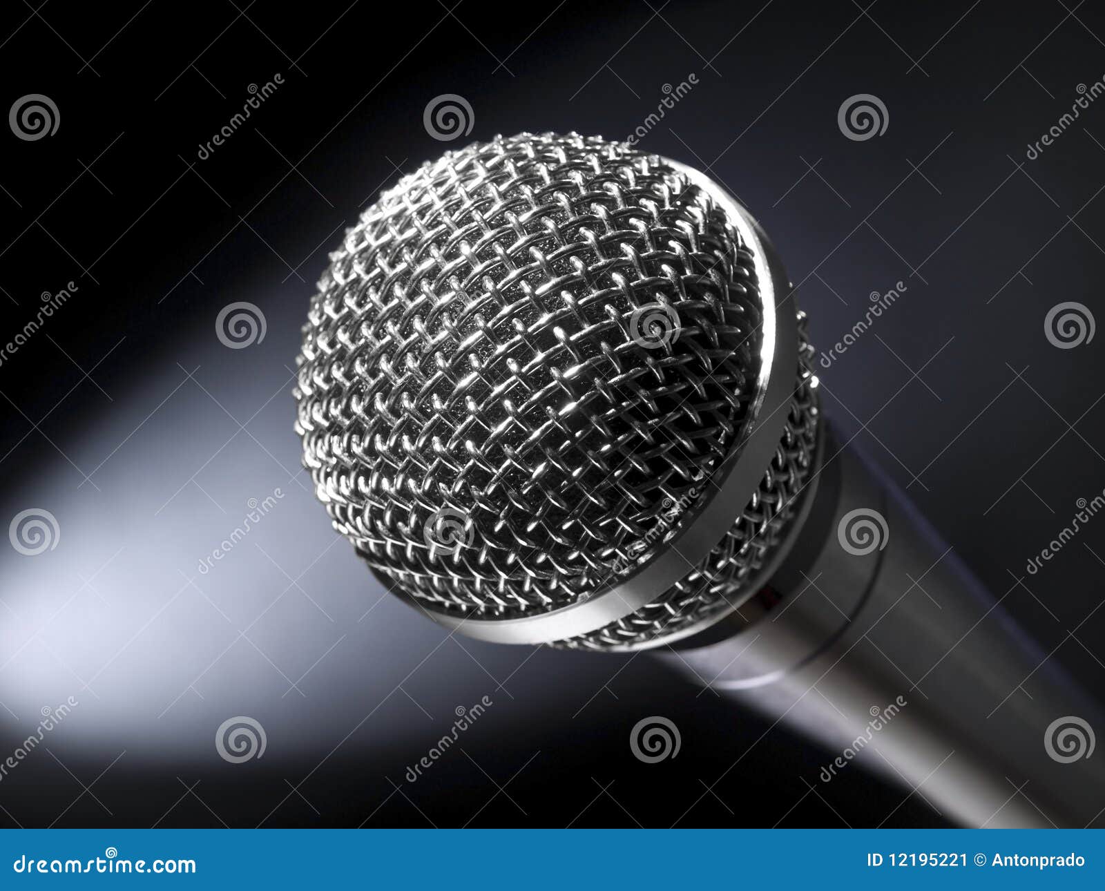 Microphone on stage stock image. Image of play, rock - 12195221