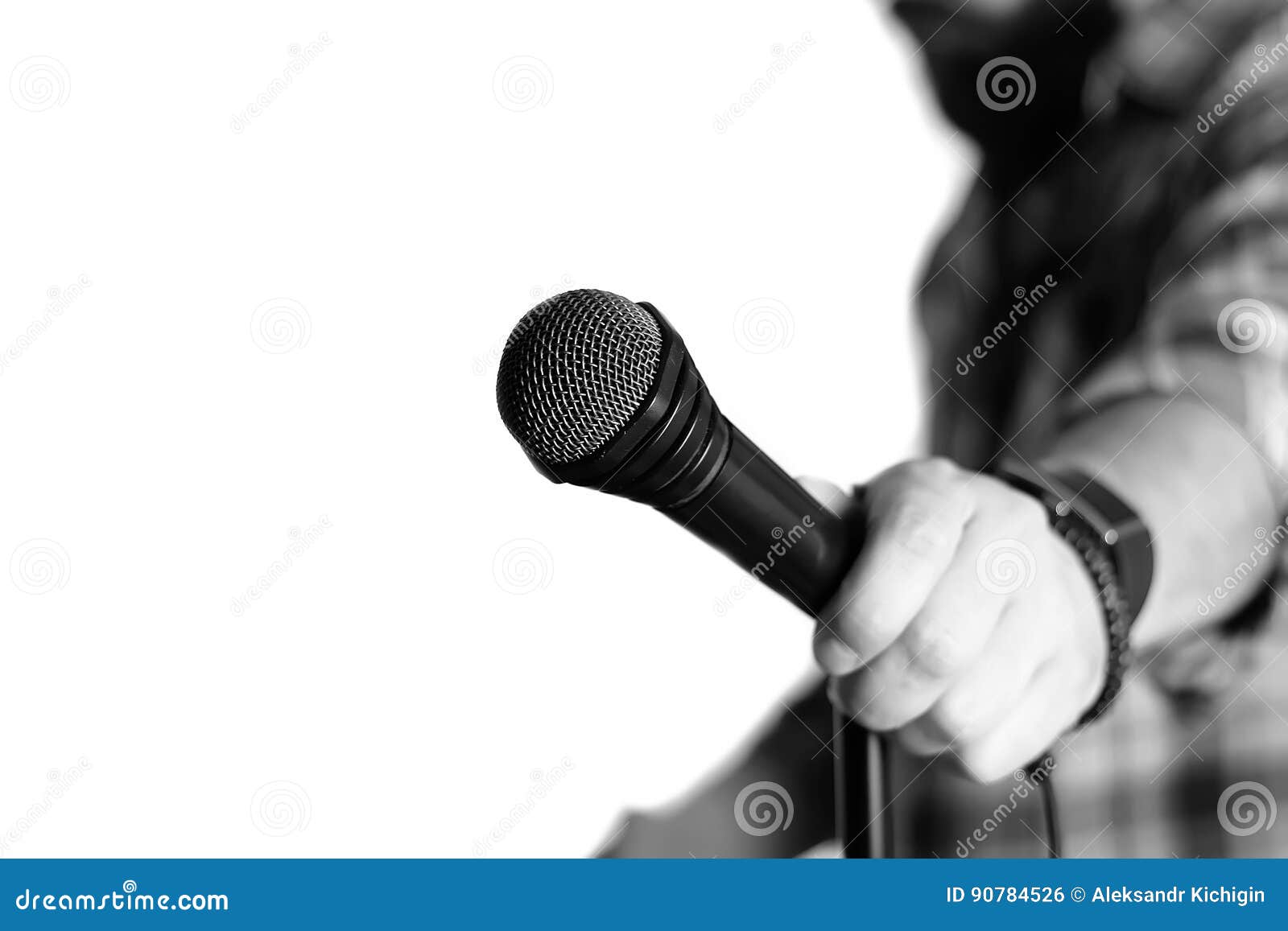 Microphone On Stage Hand Hold Stock Photography | CartoonDealer.com ...