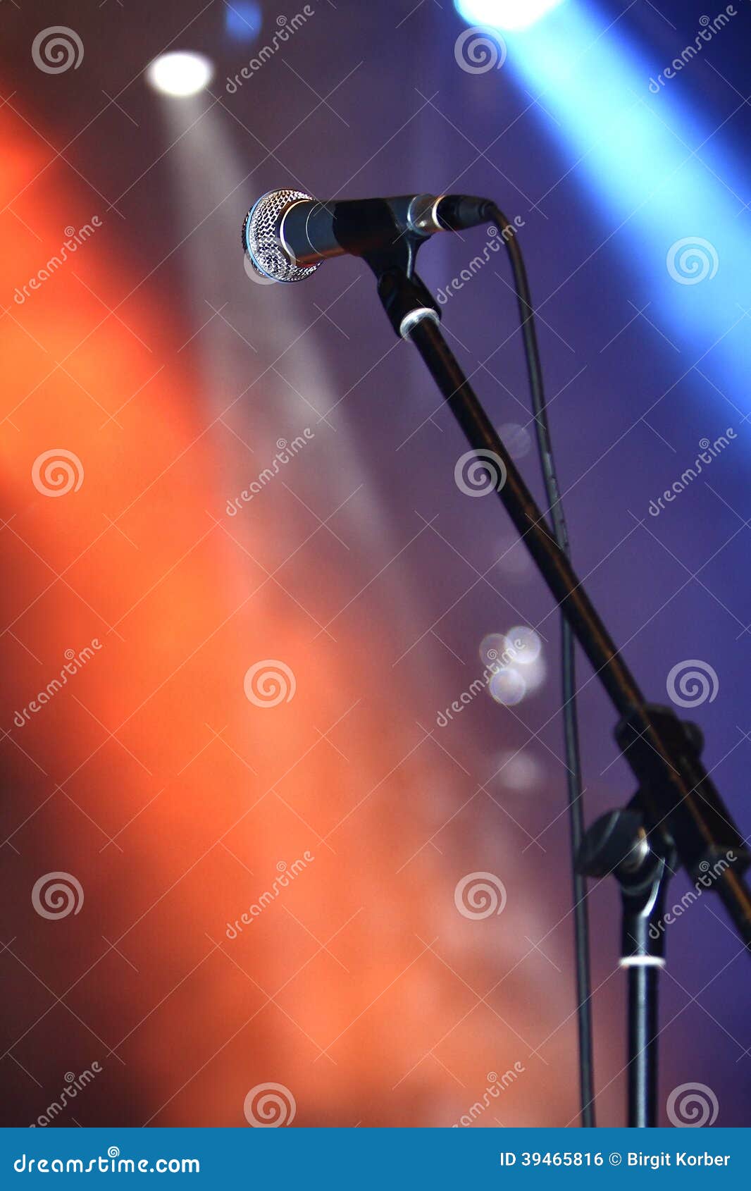 Microphone on the stage stock photo. Image of music, groyne - 39465816