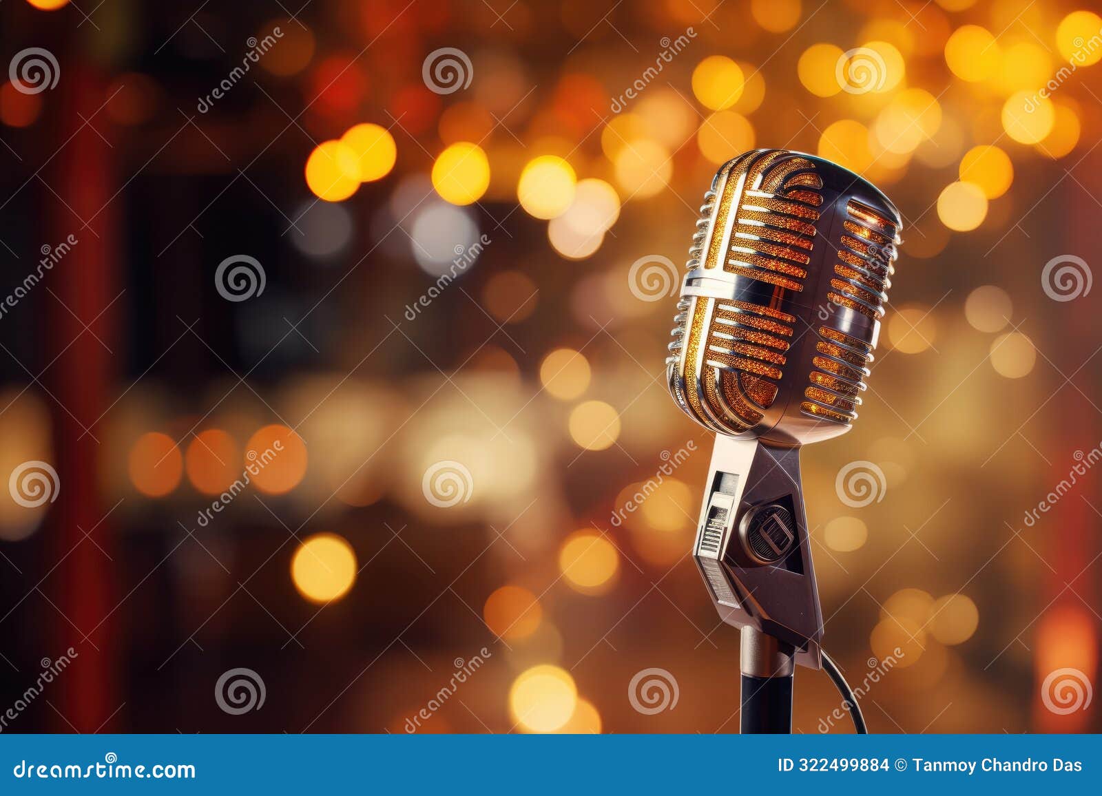 Microphone on Stage, Modern Microphone, Ai Generated Stock Illustration ...