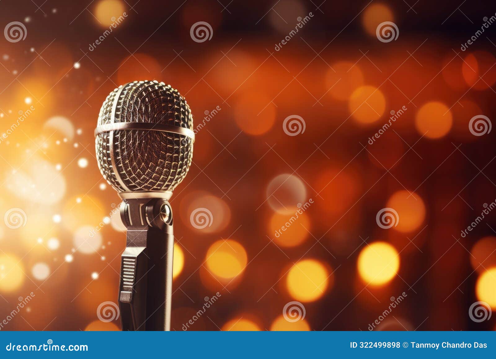 Microphone on Stage, Modern Microphone, Ai Generated Stock Illustration ...