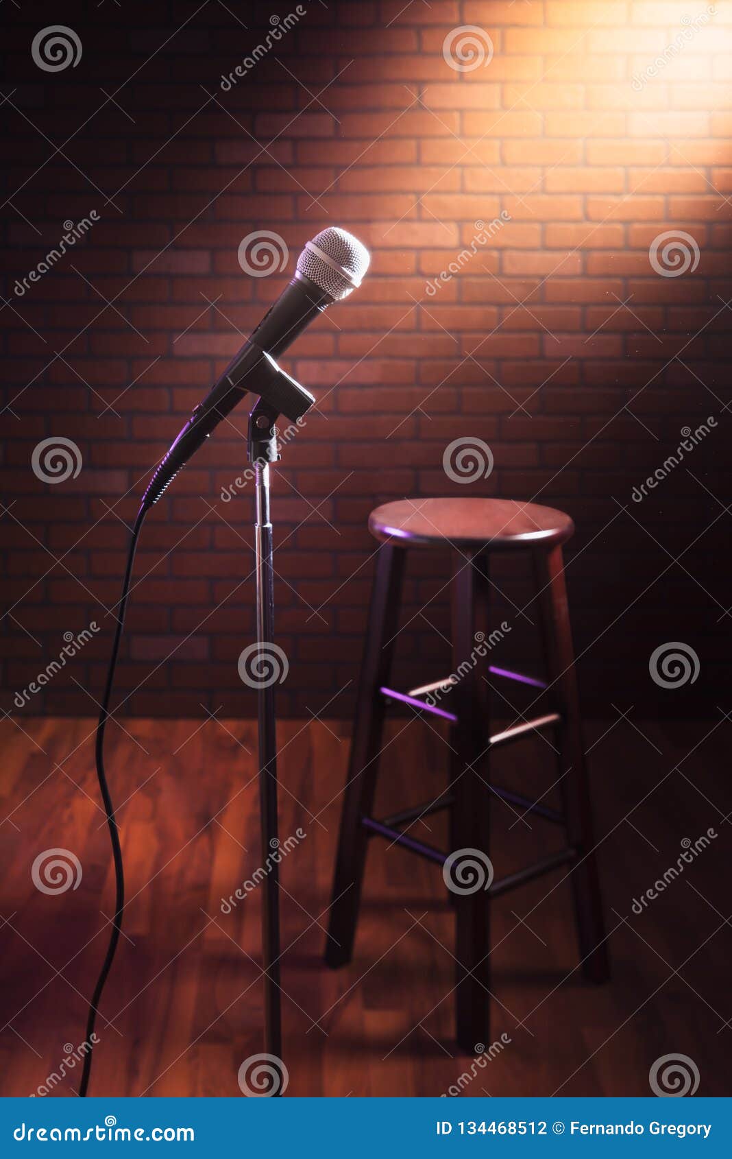 Microphone on a stage stock photo. Image of musician - 134468512
