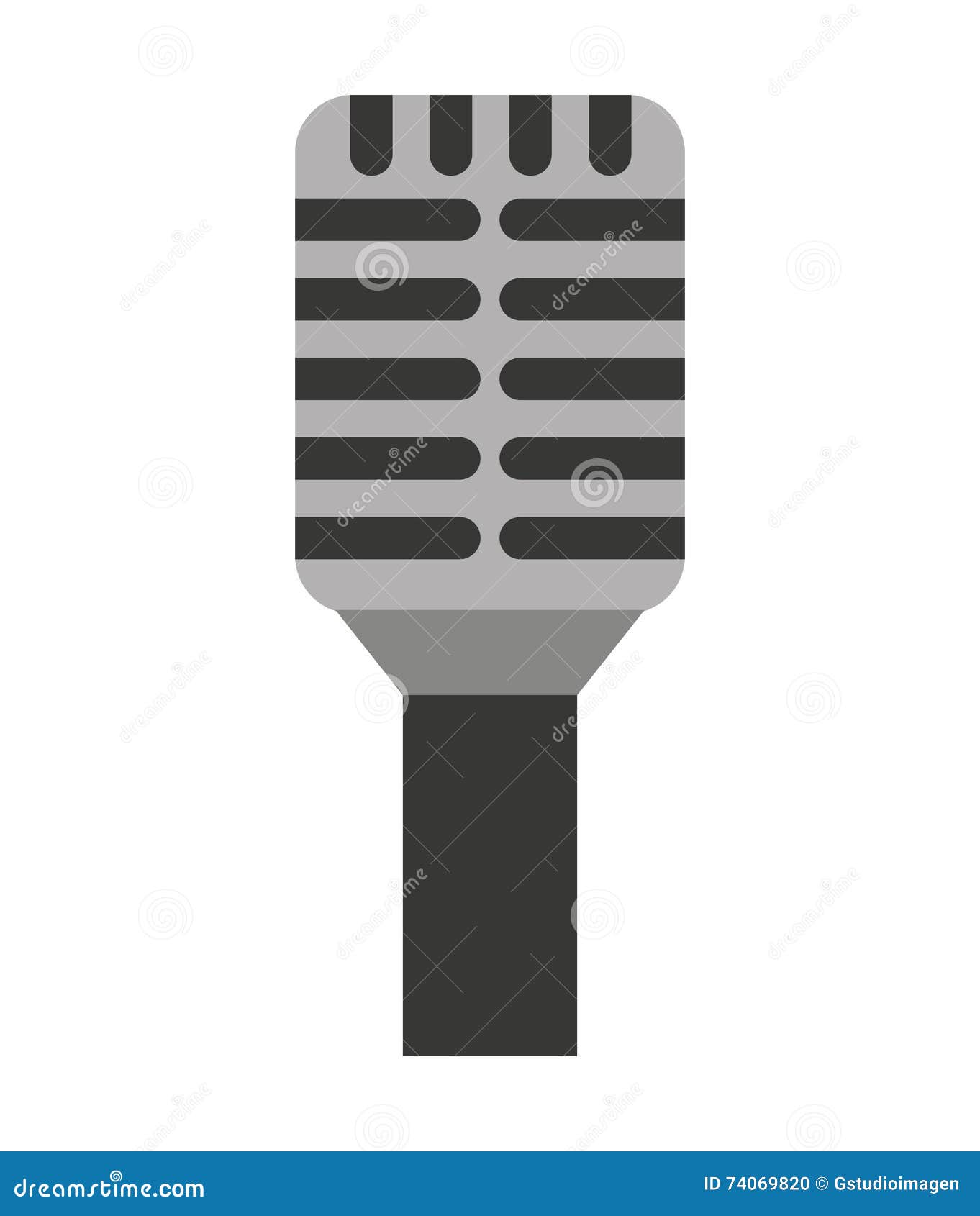 Microphone Stand Isolated Icon Design Stock Illustration - Illustration ...