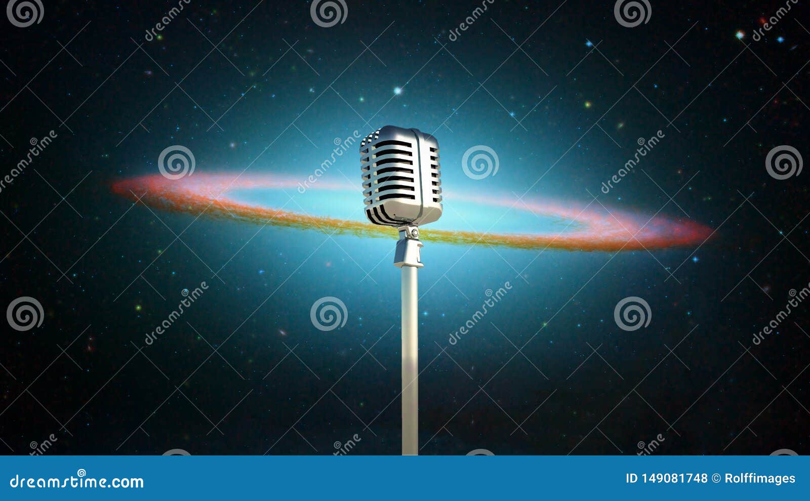 Space Microphone stock illustration. Illustration of entertainment ...