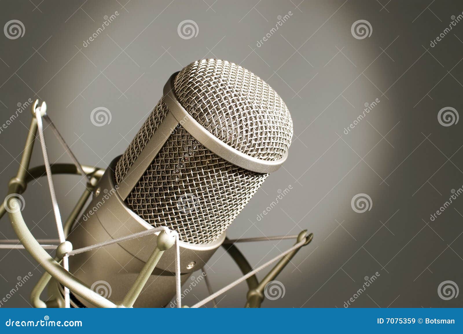 Microphone in studio. stock image. Image of light, music - 7075359
