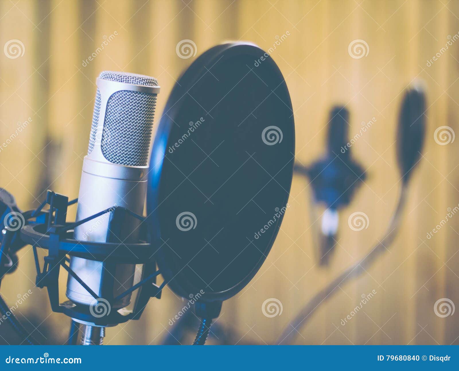 Microphone in Studio or Radio Stock Photo - Image of news, music: 79680840