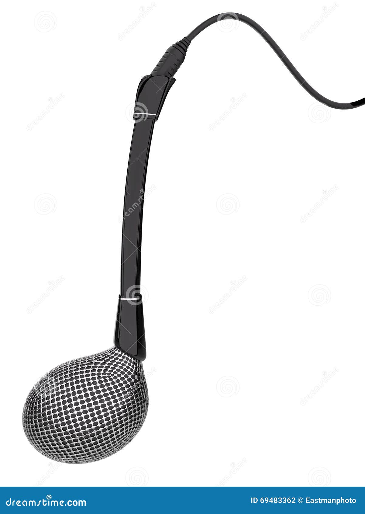Microphone Style Musical Note Stock Illustration - Illustration of ...