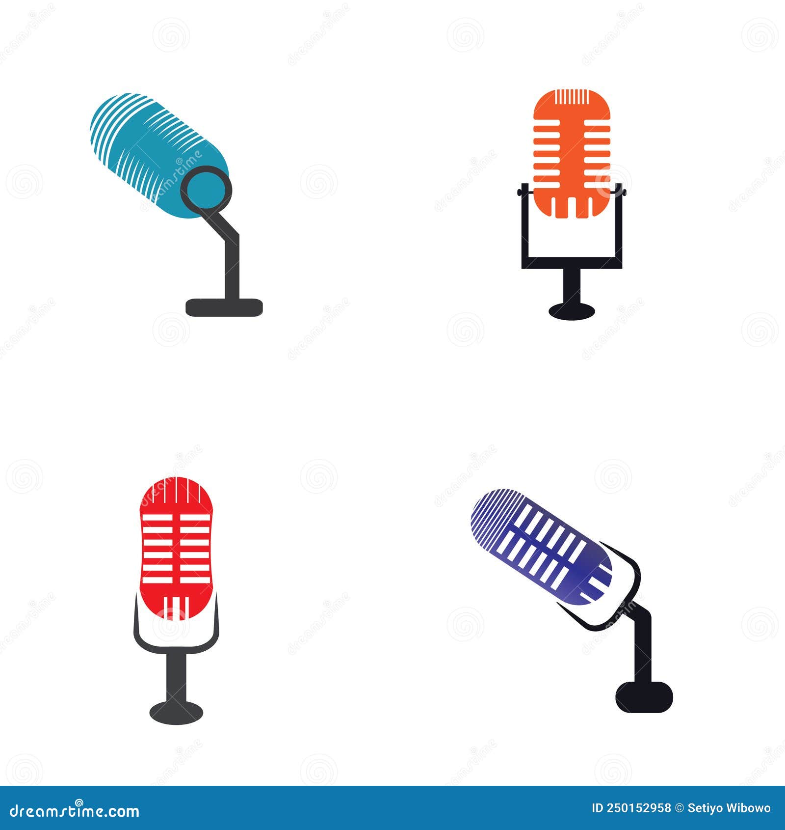 Microphone Symbol Design Icon Vector Background Stock Vector ...
