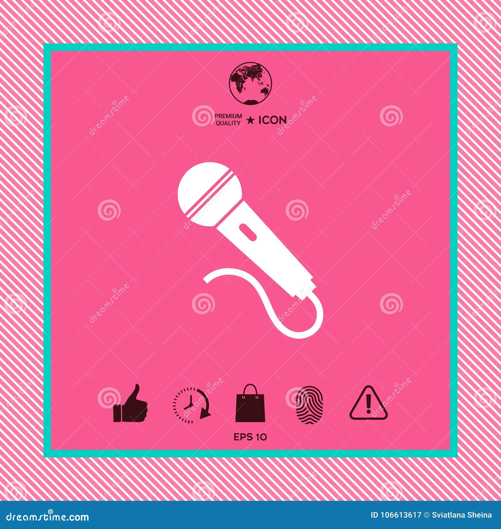 Microphone symbol icon stock vector. Illustration of performance ...