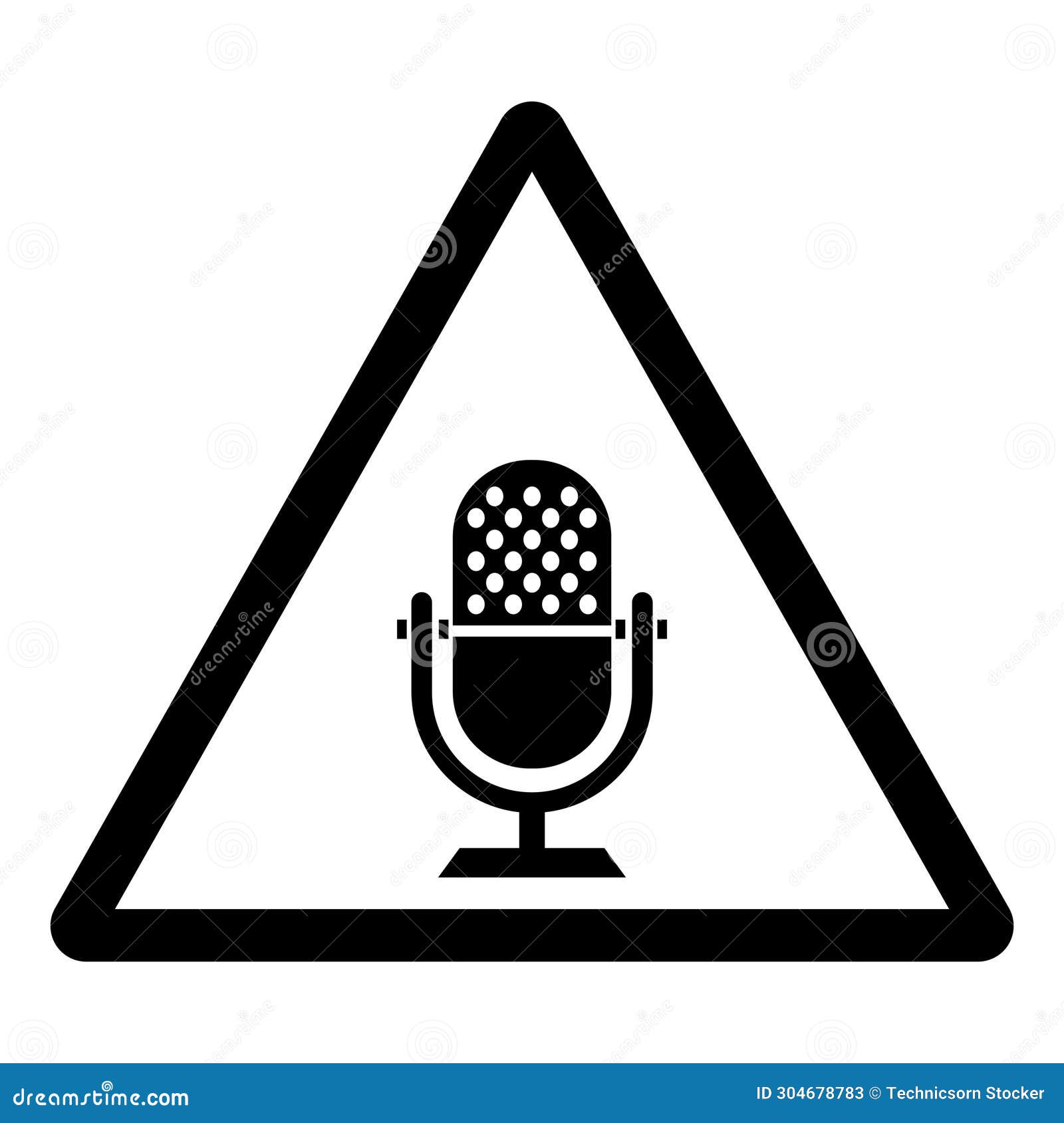 Microphone Symbol Sign,Vector Illustration, Isolate on White Background ...