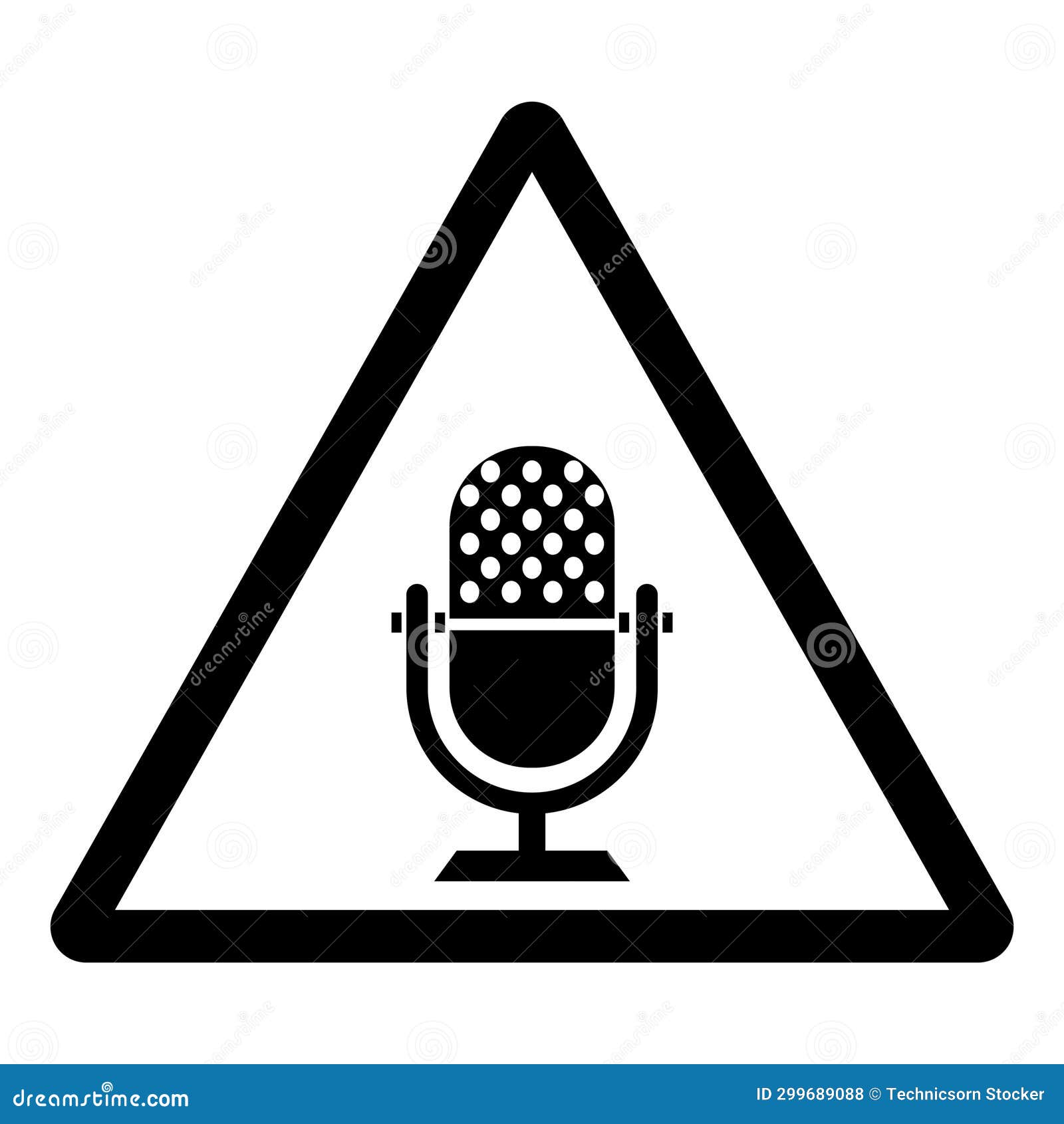 Microphone Symbol Sign,Vector Illustration, Isolate on White Background ...