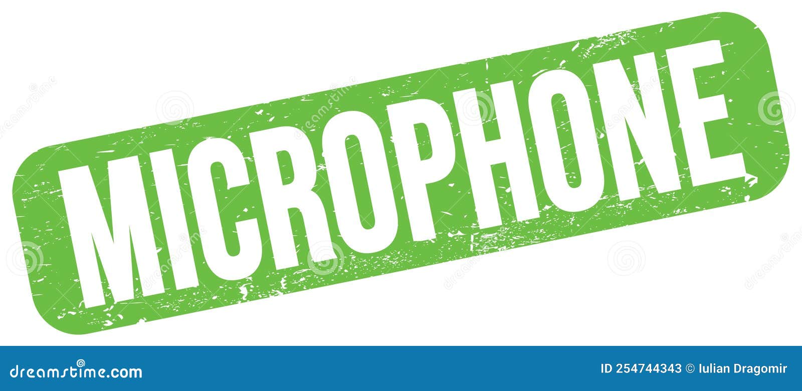 MICROPHONE Text on Green Grungy Stamp Sign Stock Illustration ...