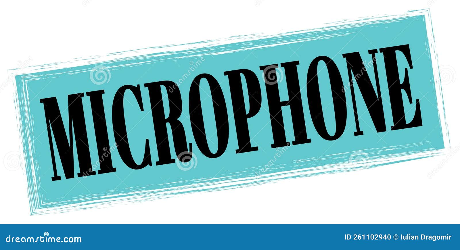MICROPHONE Text Written on Blue-black Stamp Sign Stock Illustration ...