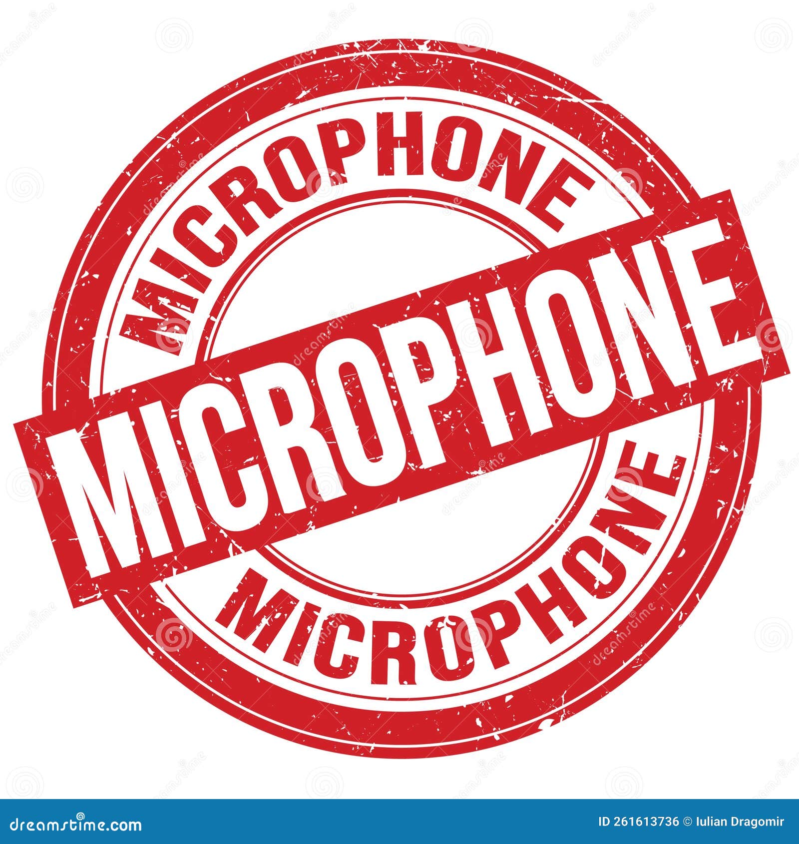 MICROPHONE Text Written on Red Round Stamp Sign Stock Illustration ...