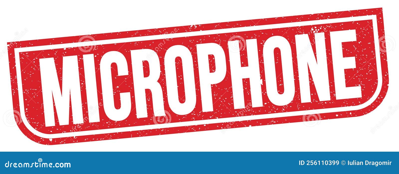 MICROPHONE Text Written on Red Stamp Sign Stock Illustration ...