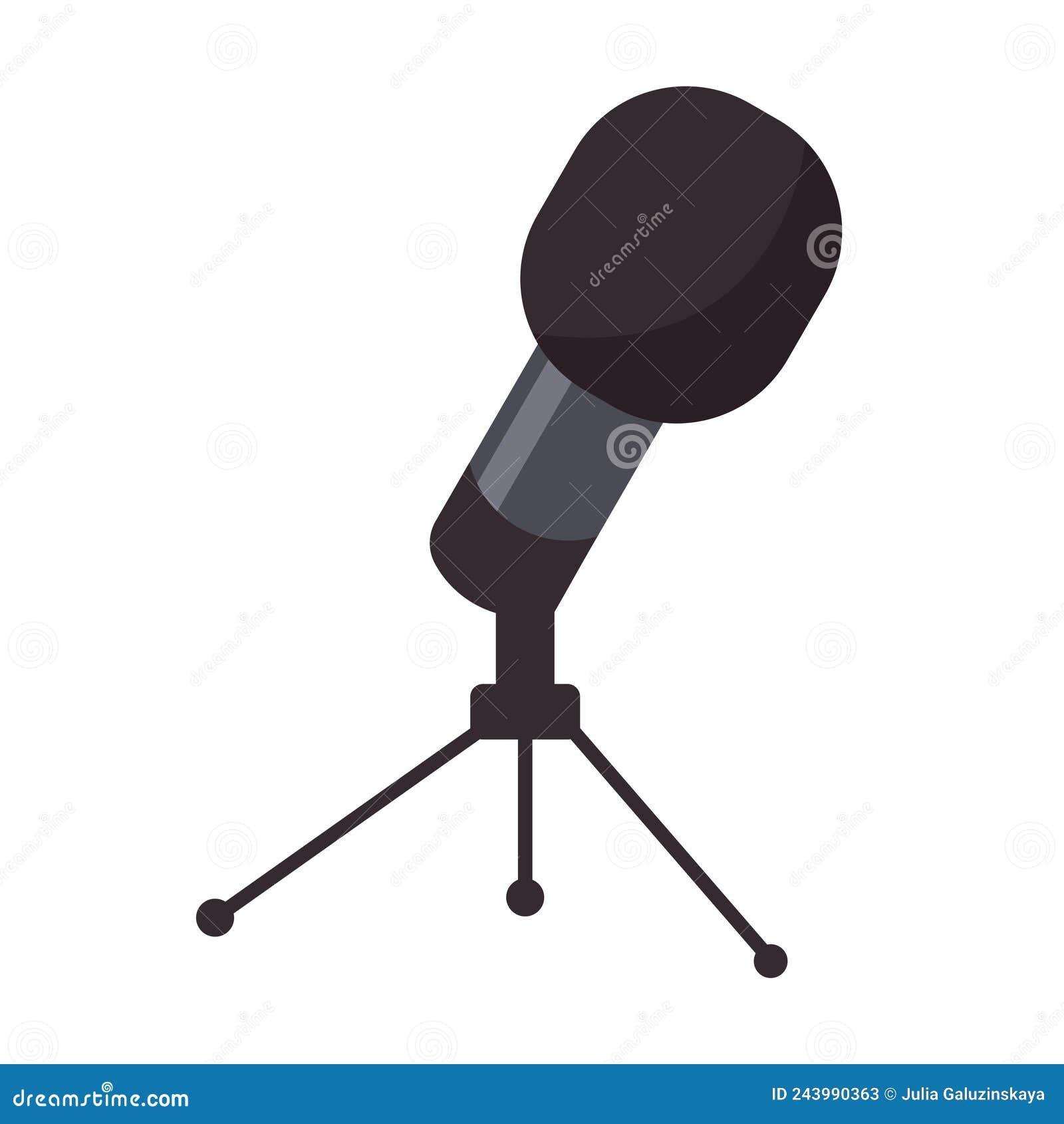 Microphone On Tripod. News Speech Interview For Mass Politics Tv Show ...