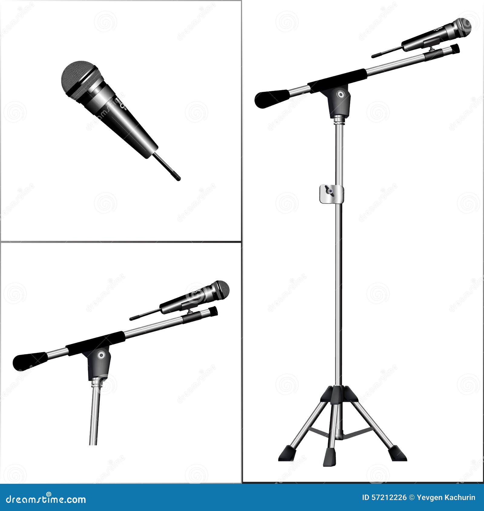 Microphone On Tripod. News Speech Interview For Mass Politics Tv Show ...