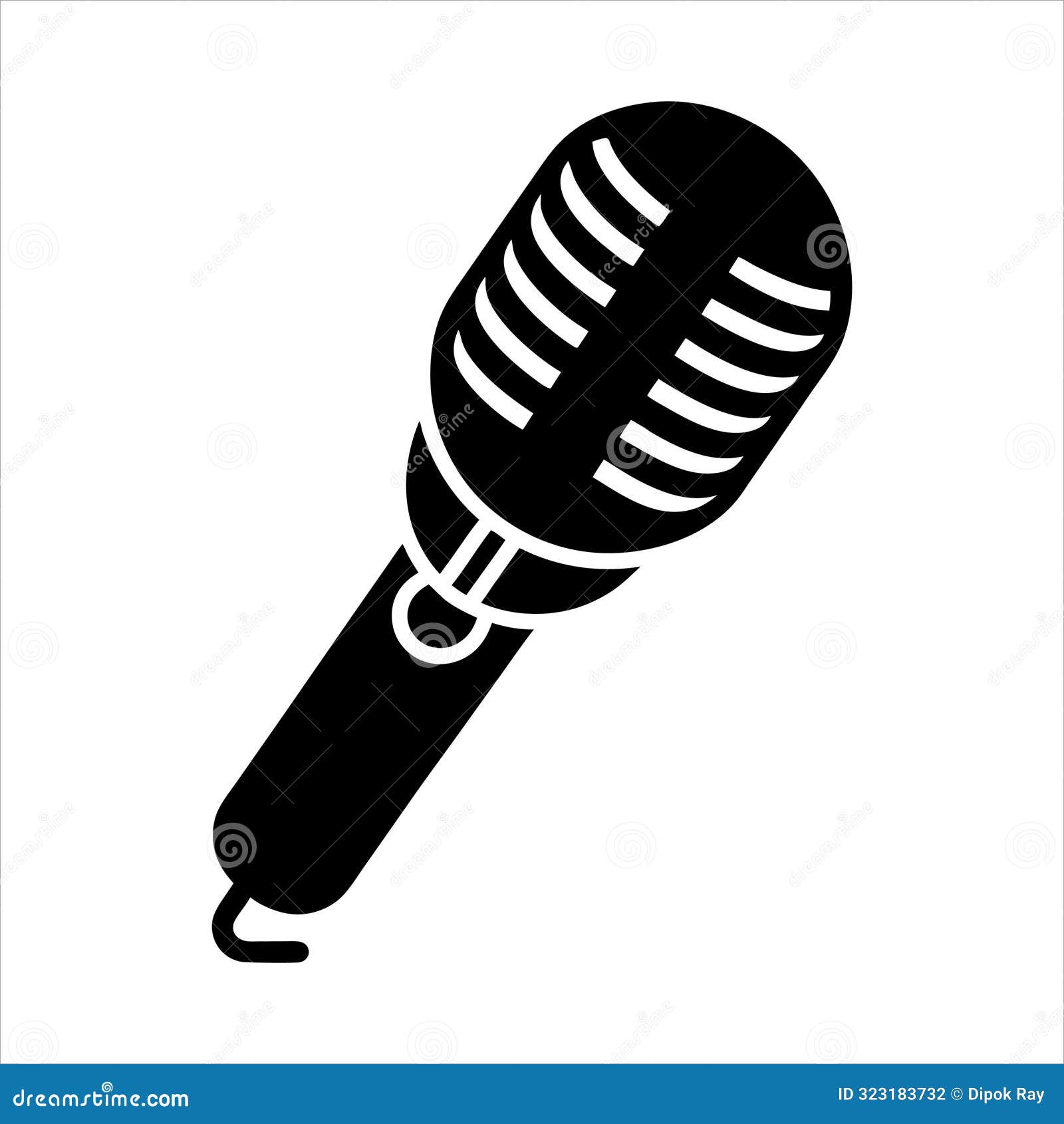 A Microphone Vector Art Illustration Stock Vector - Illustration of ...