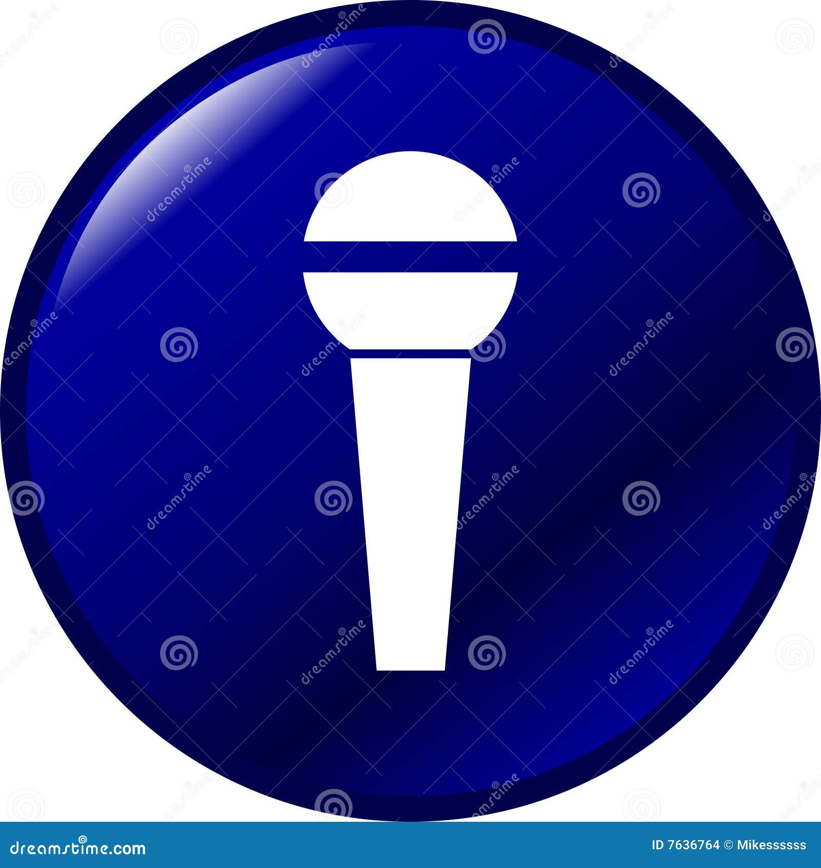 Microphone vector button stock vector. Illustration of microphone - 7636764